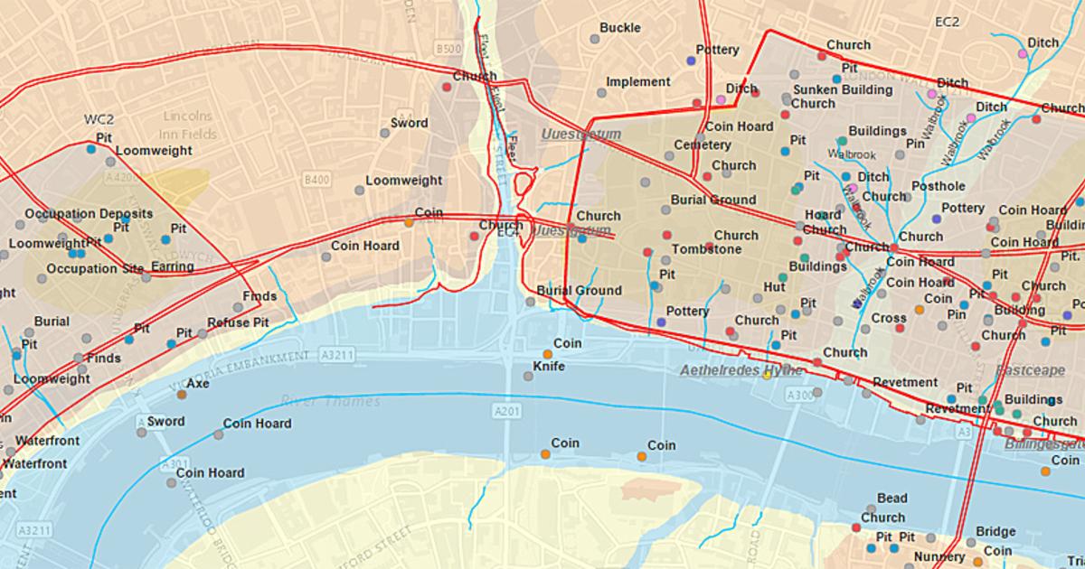 Archaeology of Greater London online map | MOLA